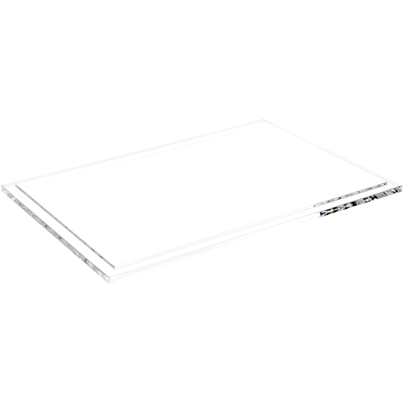 Plymor Clear Acrylic Rectangular Display Base 12 625 W X 8 625 D X 0